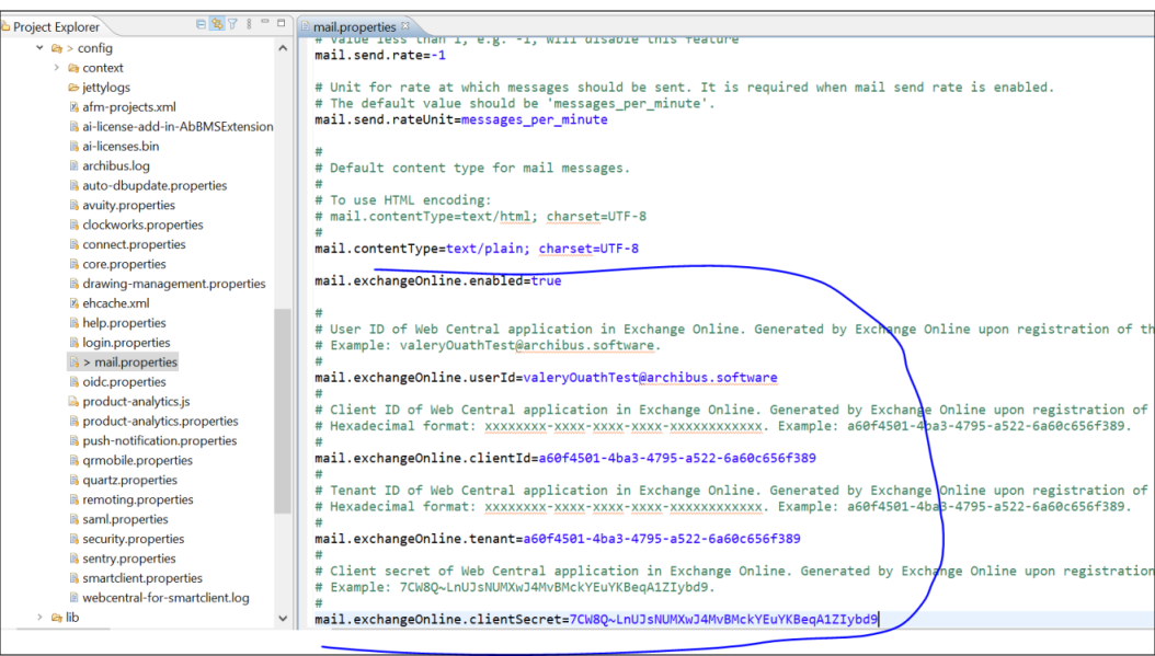 Set Up OAuth2 Authentication for Archibus Extension for Microsoft Exchange