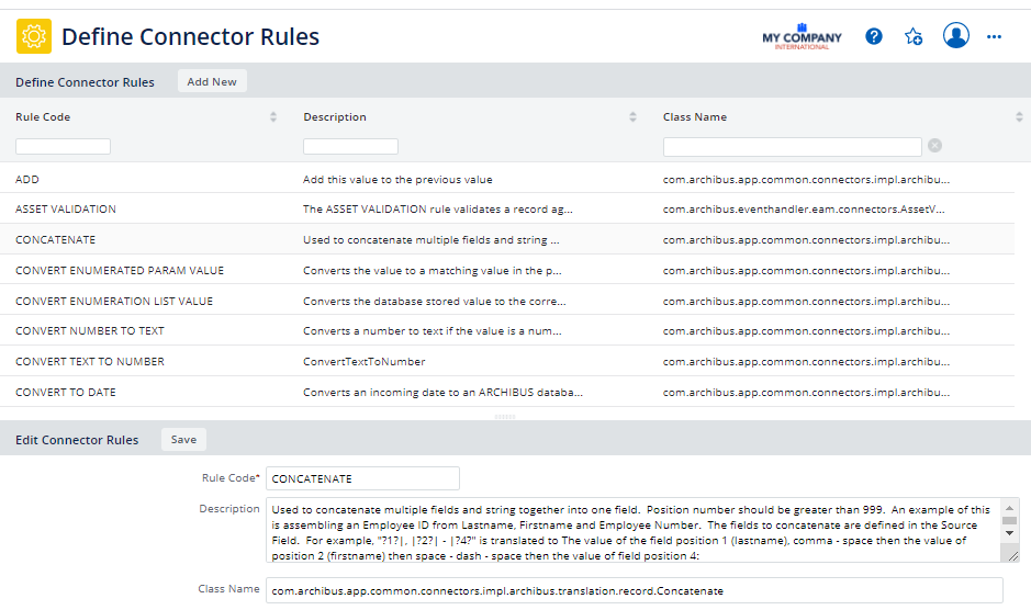 Define Connector Rules