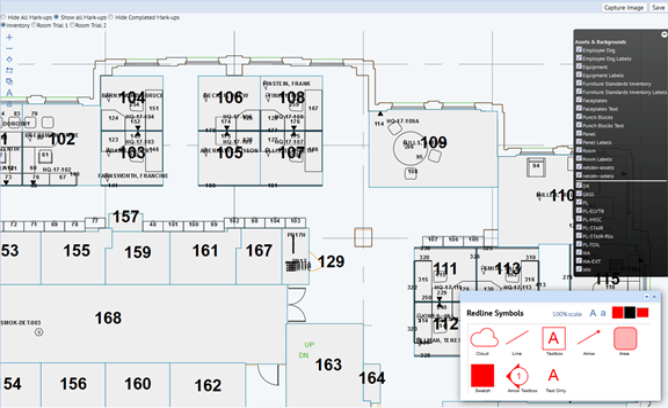 Add redline features to HTML drawings for desktop web browsers