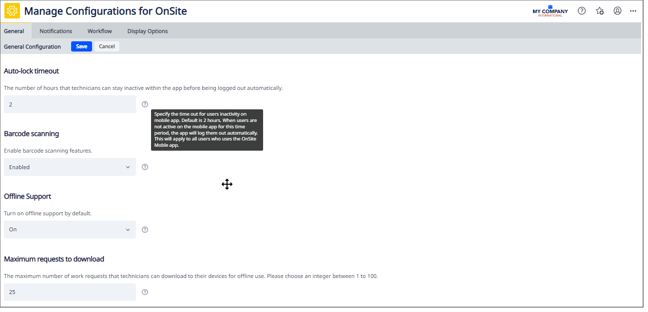 OnSite: Configuration