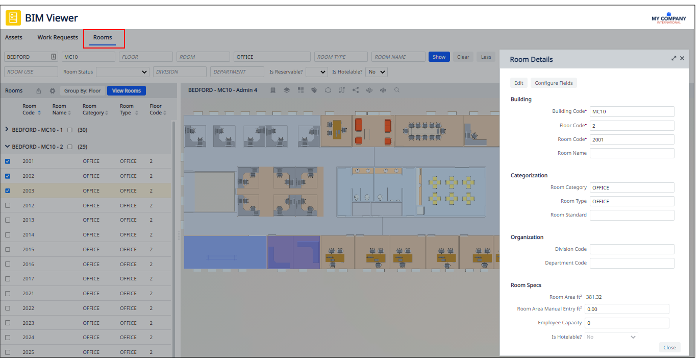 BIM Viewer: Explore Rooms