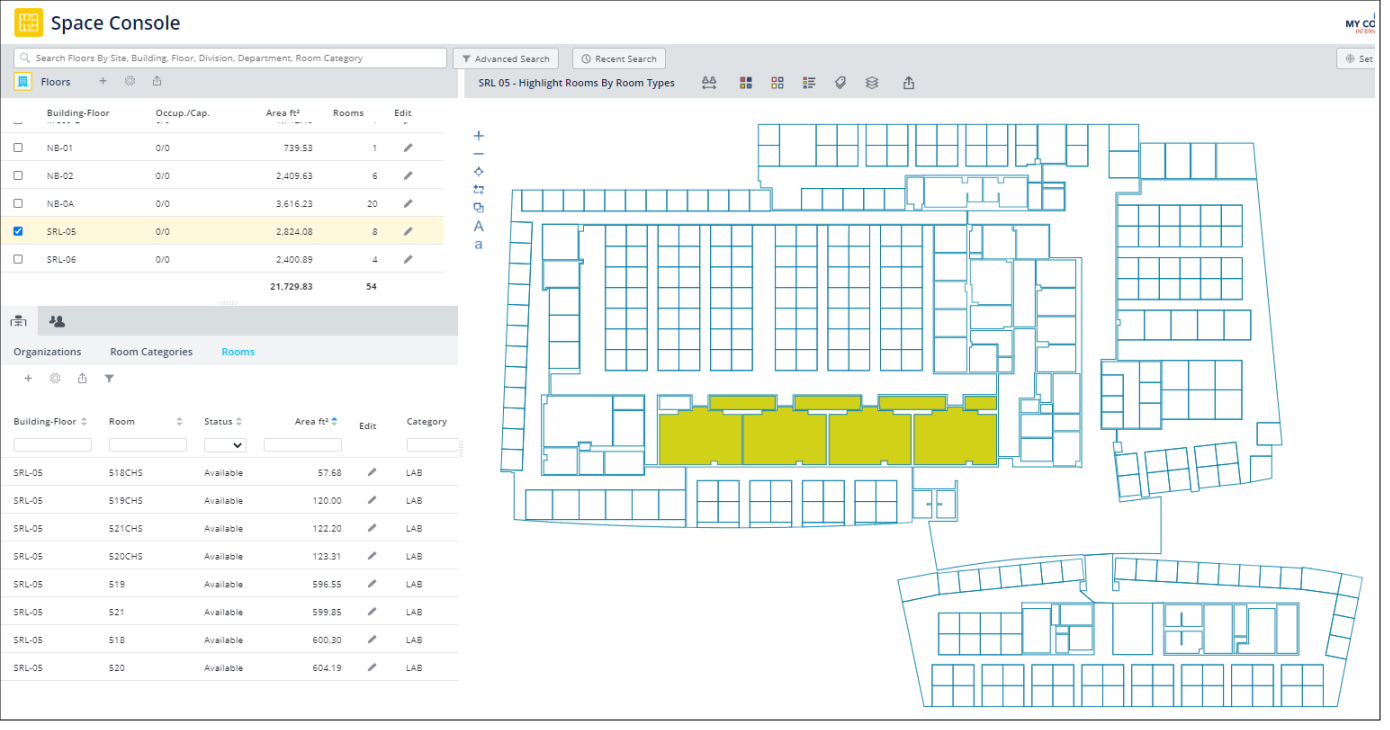 Display Floor Plans and Floor Information