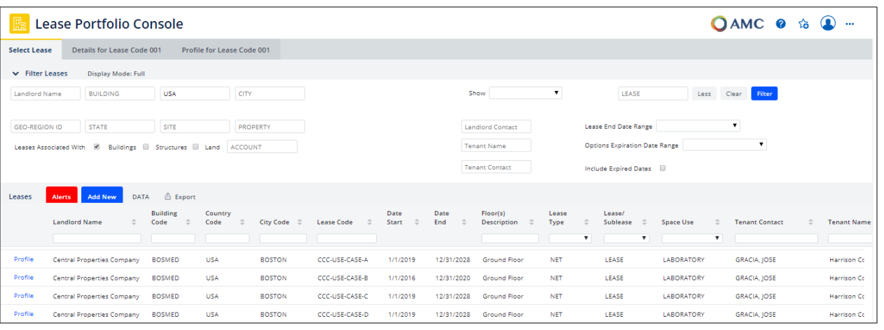 Lease Portfolio Console