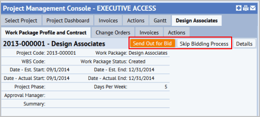 Managing Work Packages and their Contracts