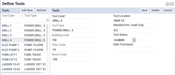 Developing a Tools Inventory