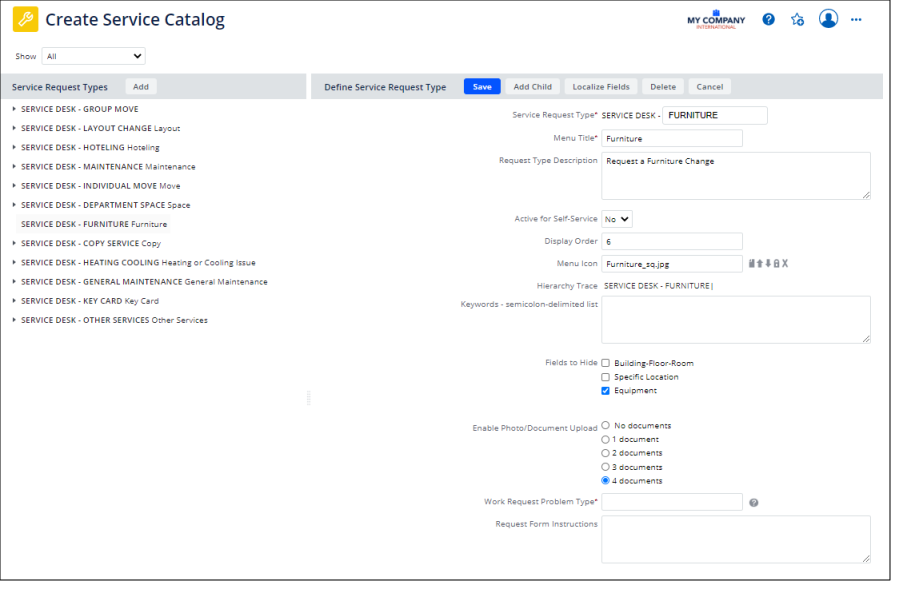 Create Service Catalog