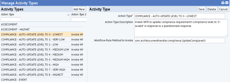 Define Activity Types