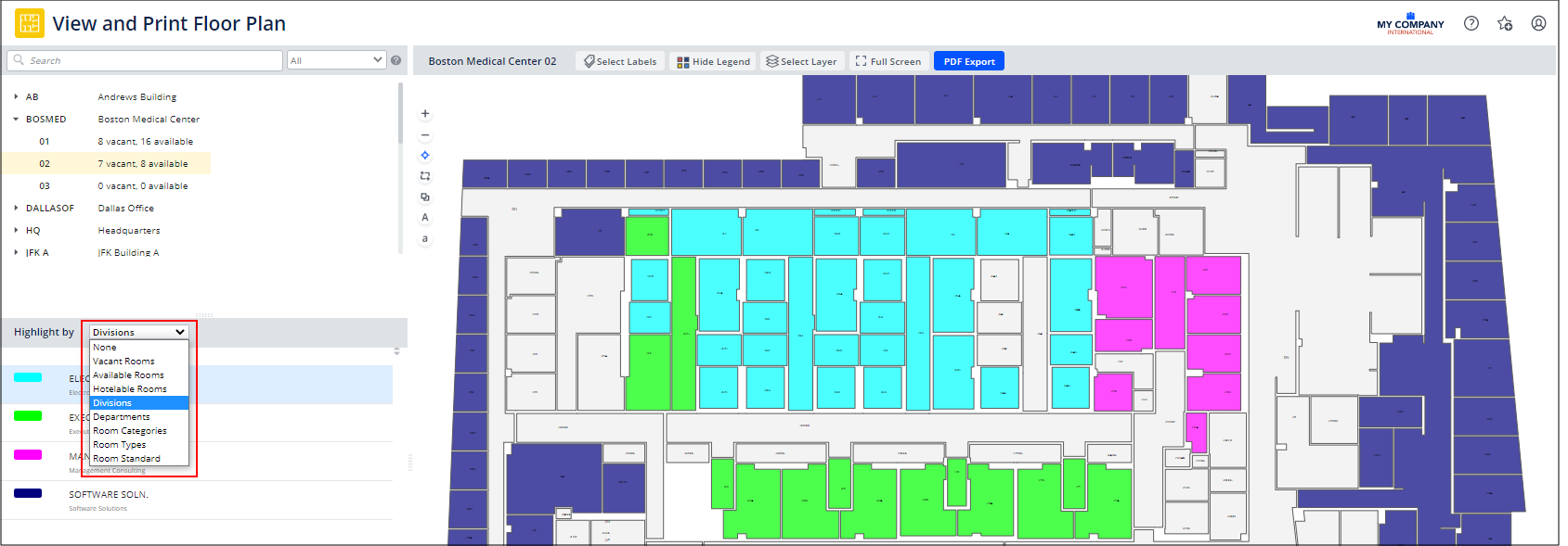 View and Print Floor Plan
