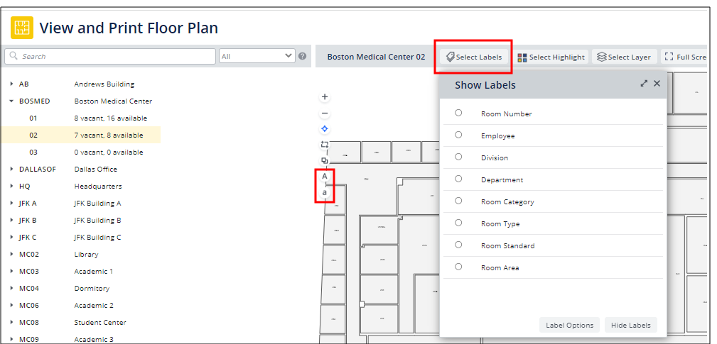 View and Print Floor Plan