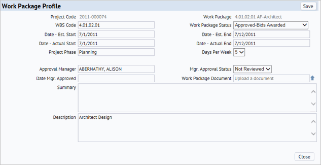 Managing Project Work Packages