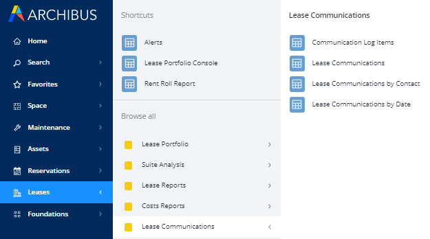 Lease Communications Reports