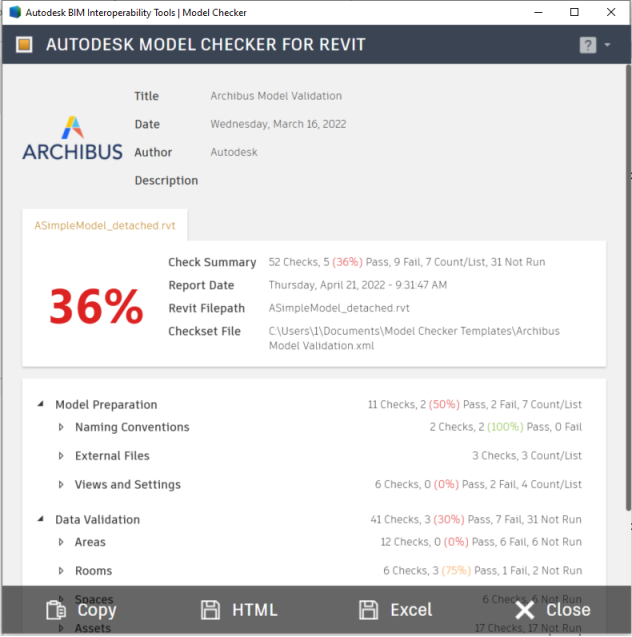 Check the Model Before Publishing (Archibus Model Checker)