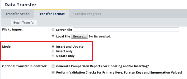 Importing Data (Data Transfer)