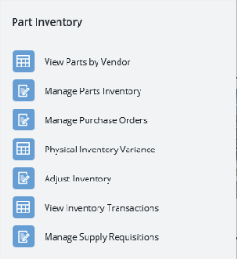 Create and Manage a Parts Inventory