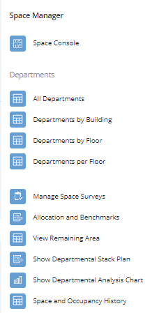Space Manager Reports (non-transactional space inventory)