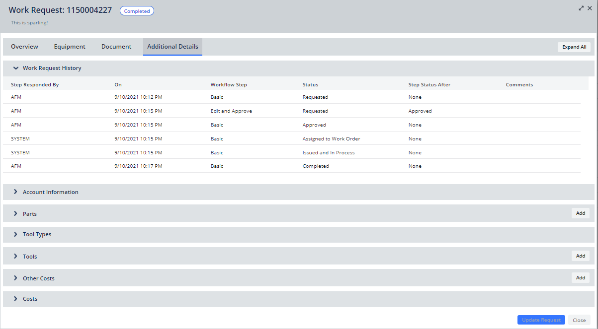Explore the Work Request Form