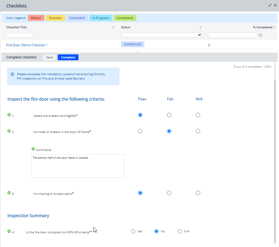 Craftsperson: Work with Maintenance Checklists using the Maintenance ...