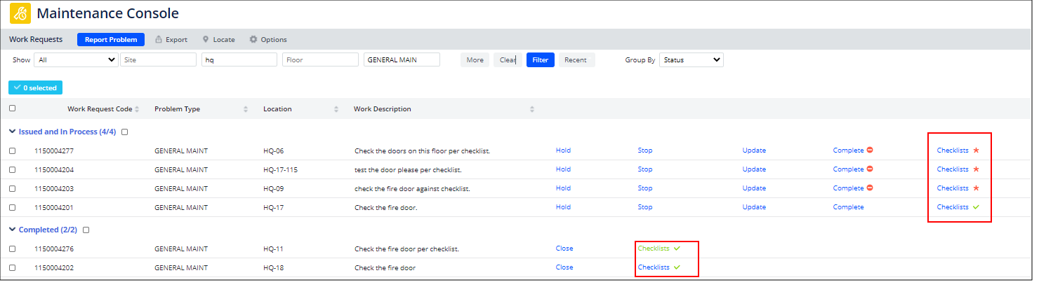 Supervisor: Review, Edit, and Verify Maintenance Checklists