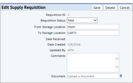 Managing Supply Requisitions