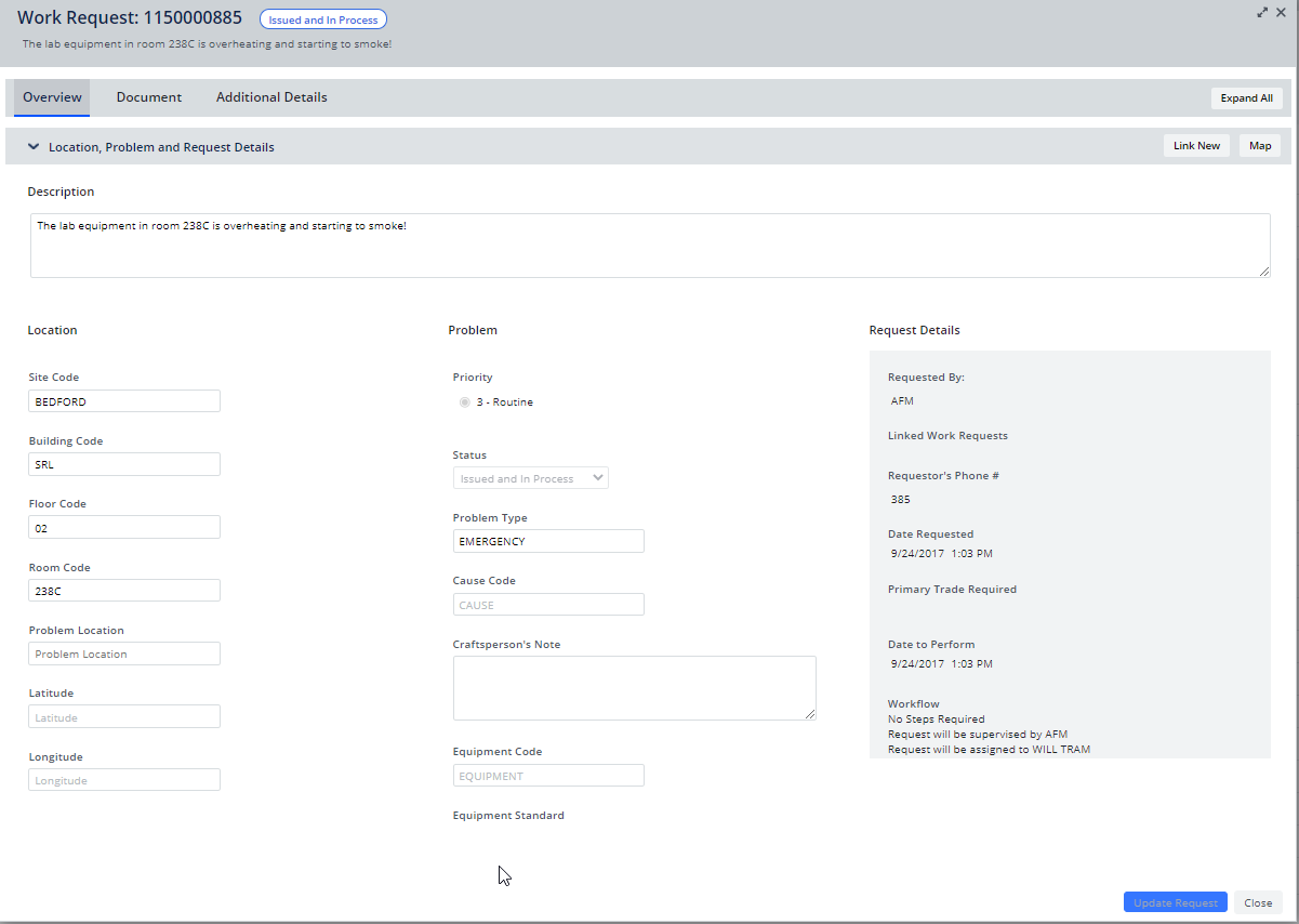 Explore the Work Request Form
